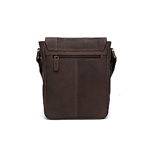 10" Inches Genuine hunter Leather Cross Body Shoulder Bag Handmade Purse