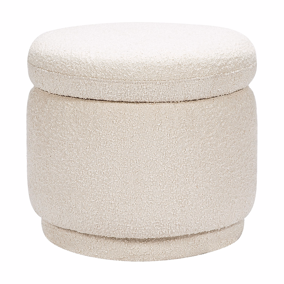 Babyletto Enoki Storage Ottoman in Ivory Boucle, Greenguard Gold and CertiPUR-US Certified