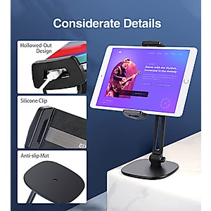 Elitehood Tablet Stand, Height Adjustable, 360 Rotating, Compatible with 4.7"-11" Tablets and Phones