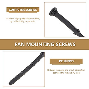 Mobestech 40 Pcs Shock-Absorbing Nails Computer Screws Computer Components Computer Accessory Fan Mounting Pin Noise Absorption Pin Noise Absorption Rivet Fan Mounting Screws Computer Supply