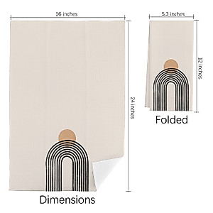 Abstract Boho Sun Sunset Line Rainbow Kitchen Towels Tea Towels, 16 X 24 Inches Cotton Modern Dish Towels Dishcloths,Dish Cloth Flour Sack Hand Towel for Farmhouse Kitchen Decor,Boho Lovers Gifts