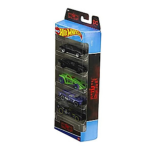 Hot Wheels Batman 5-Pack, Set of 5 Batman-Themed Toy Cars in 1:64 Scale (Styles May Vary)