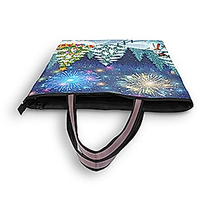 Ladies Handbags Christmas Snowman Tote Bag Purse Womens Xmas Tote Bag