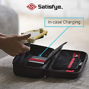 Satisfye - ZenGrip Go Elite Bundle (Lite), Accessories Compatible with Nintendo Switch Lite - Bundle Includes: Grip, Elite Case, Low Profile A-C USB Cable. Bonus: 2 Thumbsticks (Gray)