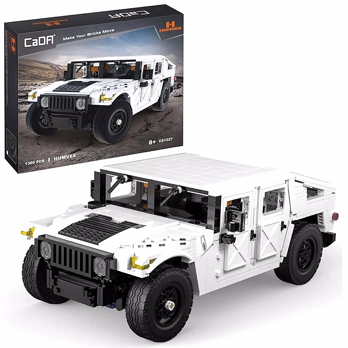 Cada Humvee 1:12 Scale Off-Road Vehicle Model – Authentic Collectible Car Building Kit – 1380 Pieces – Perfect for STEM Learning