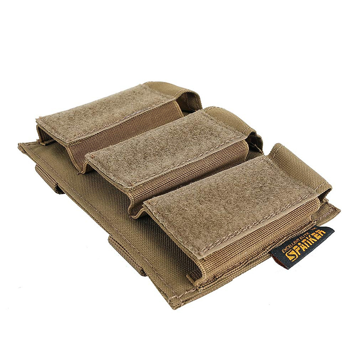 EXCELLENT ELITE SPANKER Tactical Open Top Double/Triple Pistol Mag Pouch for Glock M1911 92F Magazines 40mm Grenade(Coyote Brown)
