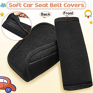 6 Pieces Baby Car Seat Strap Covers Soft Seat Belt Pads Cover for Kids Car Seat Straps Shoulder Pads Infant Stroller Strap Covers Seat Safety Belt Cushion for Boy and Girl