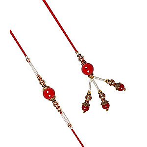 ARTISENIA Lumba Rakhi Set for Brother Bhabhi | Raksha Bandhan Rakhi Pair for Bhaiya Bhai Bhabhi Sister (Design4)