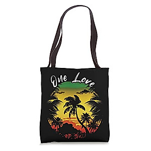 Rasta Reggae Sunset Rastafarian Jamaican Vacation One Love Tote Bag