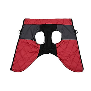 PAWSINSIDE Dog Winter Puffer Coat Cold Weather Fleece Vest Jacket Pet Quilted Warm Coats Clothes for Small Medium Large Dogs (Burgundy, XXX-Large)