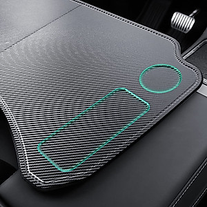 FURYENGRAVER Big Space Desk for Tesla Model Y Model 3 Tray for Eating Laptop iPad or Notebook Tesla Model Y Model 3 Accessories Carbon Fiber Texture