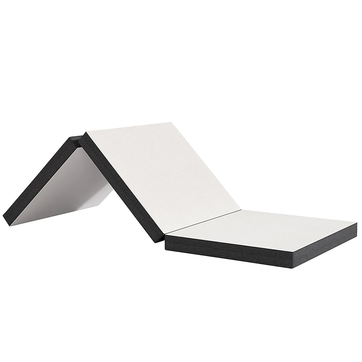 Tri-Folding Mattress, 3 Inch Foldable Gel Memory Mattress, CertiPUR-US Portable Mattress Topper with Washable Cover-Fold Foam Mattress Medium Firmness, for Travel, Camping, Sleepovers (Small Twins)