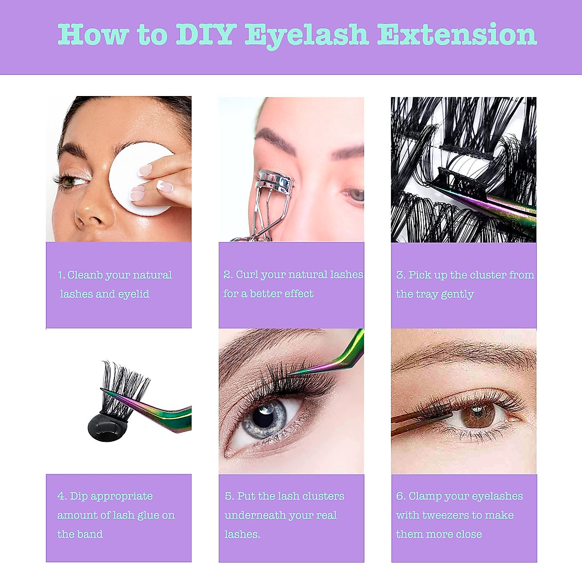 Brown Lash Clusters Blonde Lash Extension 96pcs Light Brown Cluster Lashes D Curl 8-16mm Wispy Individual Lashes With Clear Lash Band Eyelash Extension Clusters By DAODER(Brown Lash Cluster 007)