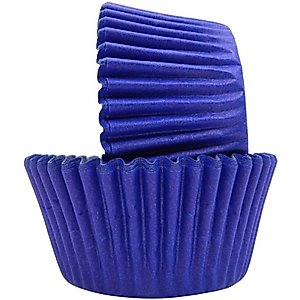 Regency Wraps Standard Baking Cups Greaseproof Professional Grade for Cupcakes and Muffins, Pack of 40, Royal Blue Solid