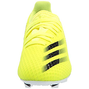 adidas Boy's X GHOSTED.3 Soccer Shoe, Solar Yellow/Black/Team Royal Blue(Firm Ground), 5.5 Big Kid