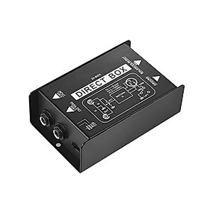 mewmewcat Professional Single Channel Passive DI-Box Direct Injection Audio Box Balanced & Unbalance Signal Converter with XLR TRS Interfaces for Electric Guitar Bass Live Performance