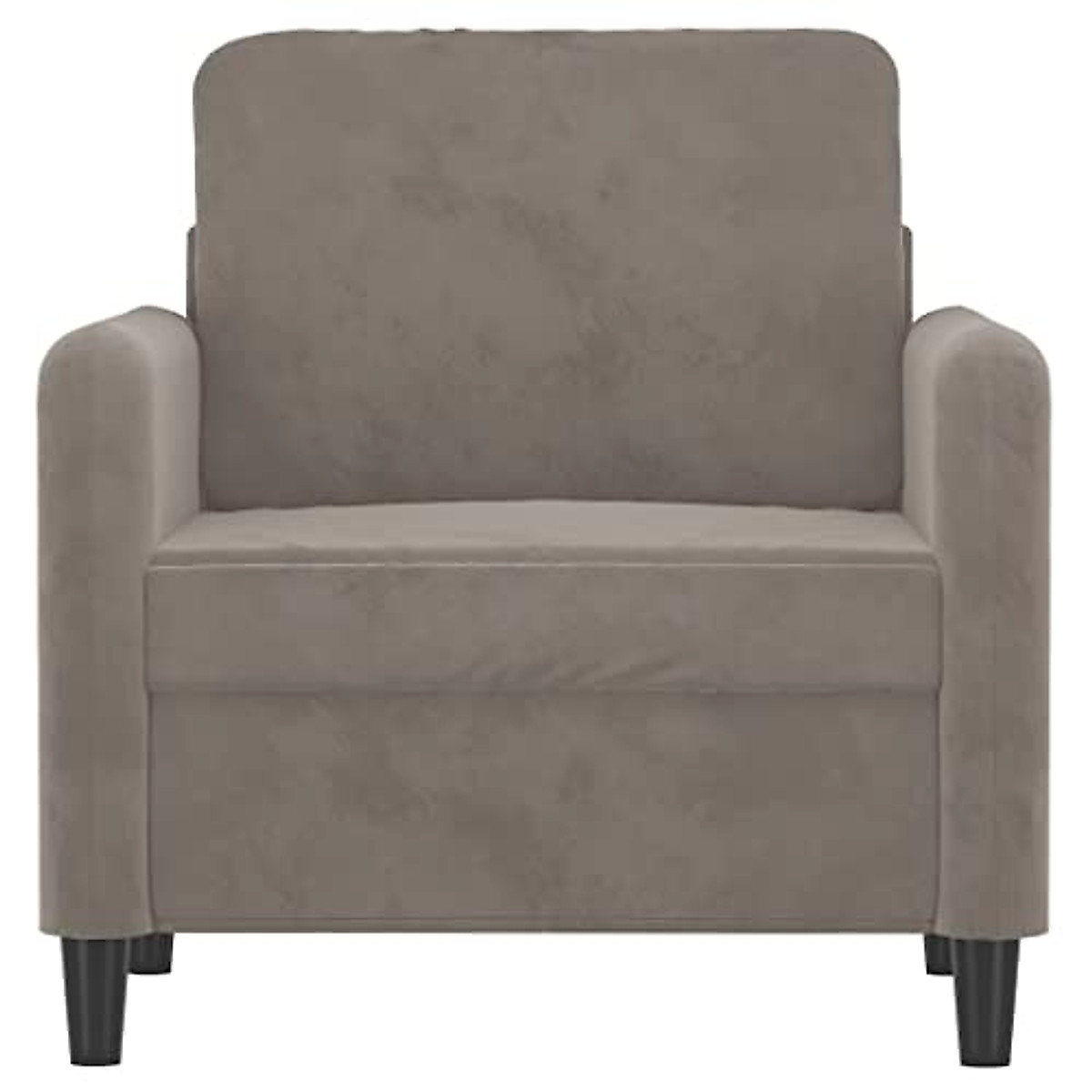 ULUYYUC Sofa Chair,Living Room Furniture Indoor Sofa Lounge Sofa Pull Out Couch with Armrests Suitable for Living Room Apartment Home Office Light Gray 23.6" Velvet