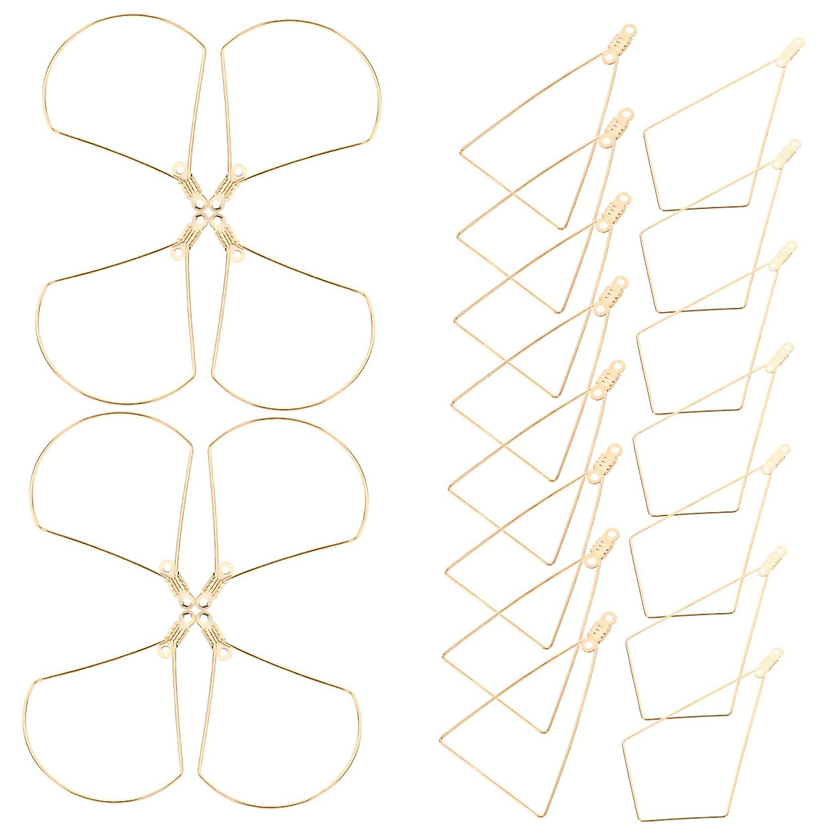 150 Pcs DIY Earring Hoop Earrings Parts Earrings Wire Hoops Earring Components Earrings Beading Jewelry Craft Art Accessories Earring Findings Charms Pendant Frame DIY Charm Ring