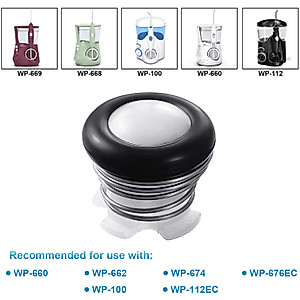 BBTO 2 Pieces Replacement Part Reservoir Tank Valve Gasket Compatible with Waterpik Water Flossers WP660/662/674/676EC, WP100, WP112, Washer Reservoir Plug, Prevent Leaking