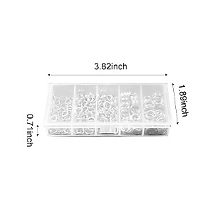 200PCS Stainless Steel Fishing Split Rings, High Strength Double Flat Wire Snap Ring Heavy Duty Lure Connector with Fishing Pliers Scissors Fishing Lanyard Fishing Tool Accessories 5 Size