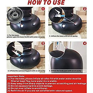 LQMOSU Inflatable Punching Bag for Kids and Adult - 63" Freestanding Extra Large Boxing Bag with Air Pump Karate & MMA Gifts, Stocking Stuffers for Boys Girls Men