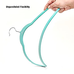 Velvet Hangers, Sturdy and Space Saving Hanger. Blue (Aque). 50 Pack