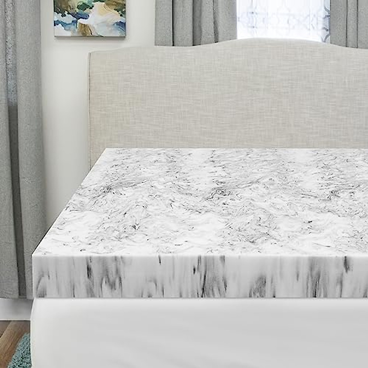 BioPEDIC 4-Inch Bamboo Charcoal Infused Memory Foam Mattress Topper - Full