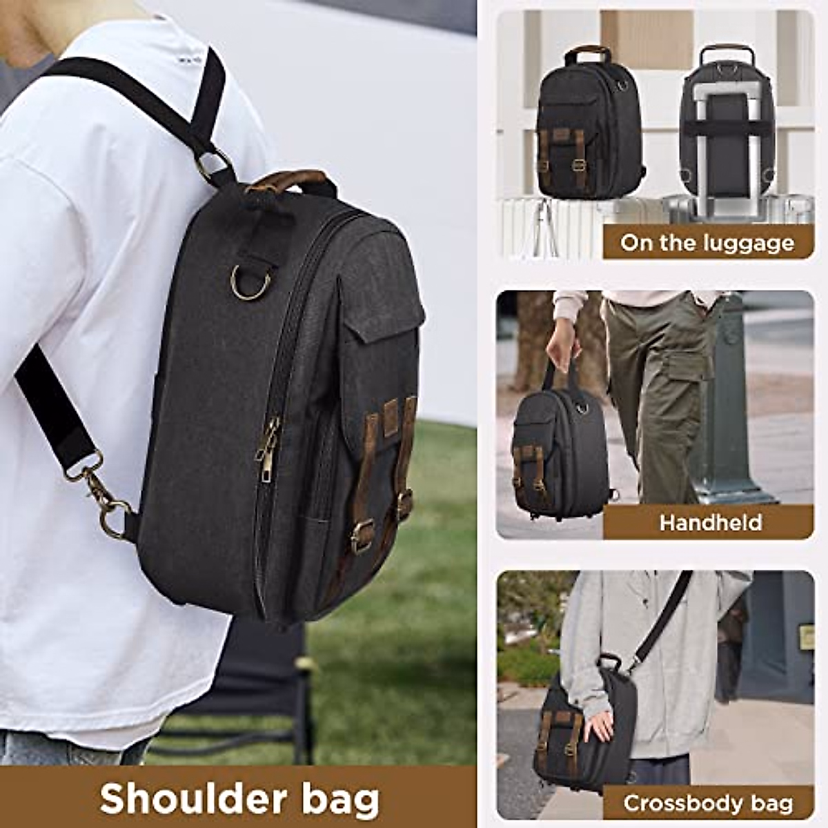 SMRITI Hard Carrying Case Compatible with VR Elite Strap Battery Version Virtual Reality Headsets and Touch Controllers Accessories, Large Portable Protection Backpack for Travel and Home Storage