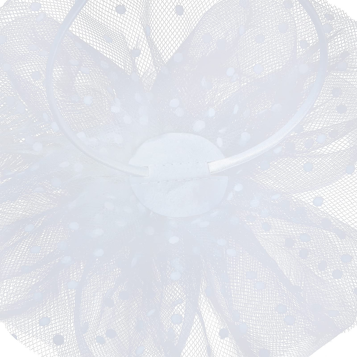 American Trends Fascinators Hat for Women Tea Party Hat Fashion Flower Feathers Headbands Derby Wedding Hat Hair Clip for Girls Women White