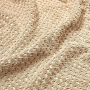 Amazon Basics Odor Resistant Textured Wash Cloth, 12 x 12 Inches - 12-Pack, Beige