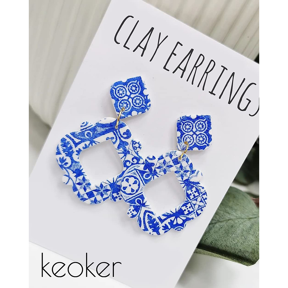 KEOKER Silk Screen Stencils for Polymer Clay, 3PCS Tile Pattern Stencils