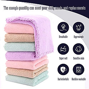 Super Soft Burp Cloths 8 Pack - Thick Baby Washcloths - Extra Absorbent - Perfect Size Large 20" by 10" - Light and Easy to Carry - Milk Spit Up Rag - Burpy Cloths for Unisex, Boy, Girl - Multicolored