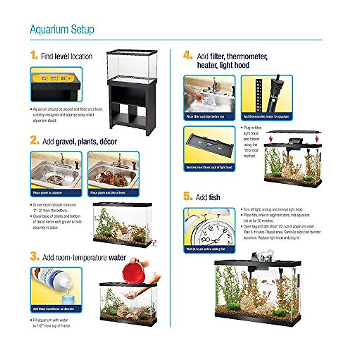 Aqueon Standard Glass 10 Gallon Rectangular Tank for Aquariums & Terrariums