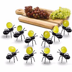 2 Dozen Reusable Ant Food Pick, Fruit Toothpicks Dessert Fork Cocktail Picks (24Pcs)-Animal Appetizer Forks for Snack Cake Dessert, For Kids& Party Accessories
