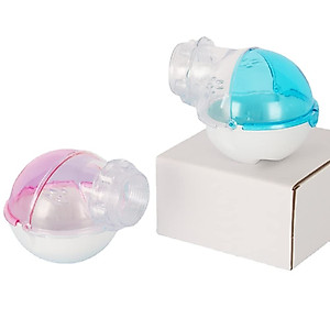 WNZQK Hamster Sand Bathroom Guinea Pig Hideout Hamster Cage Accessories Sand Bath Container Small Pet Toilet Hamster Villa Transparent External(Upgrade Blue)