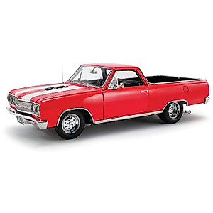 1965 El Camino Drag Outlaws Red with White Stripes Limited Edition to 354 Pieces Worldwide 1/18 Diecast Model Car by Acme A1805411