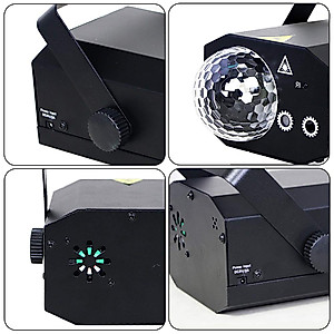 Party Lights, Disco Ball Lights,Dj Disco Lights,Rave Lights Stage Light Strobe Lights Laser Lights Sound Activated with Remote Control for Xmas Club Bar Parties Holiday Dance Christmas Birthday …