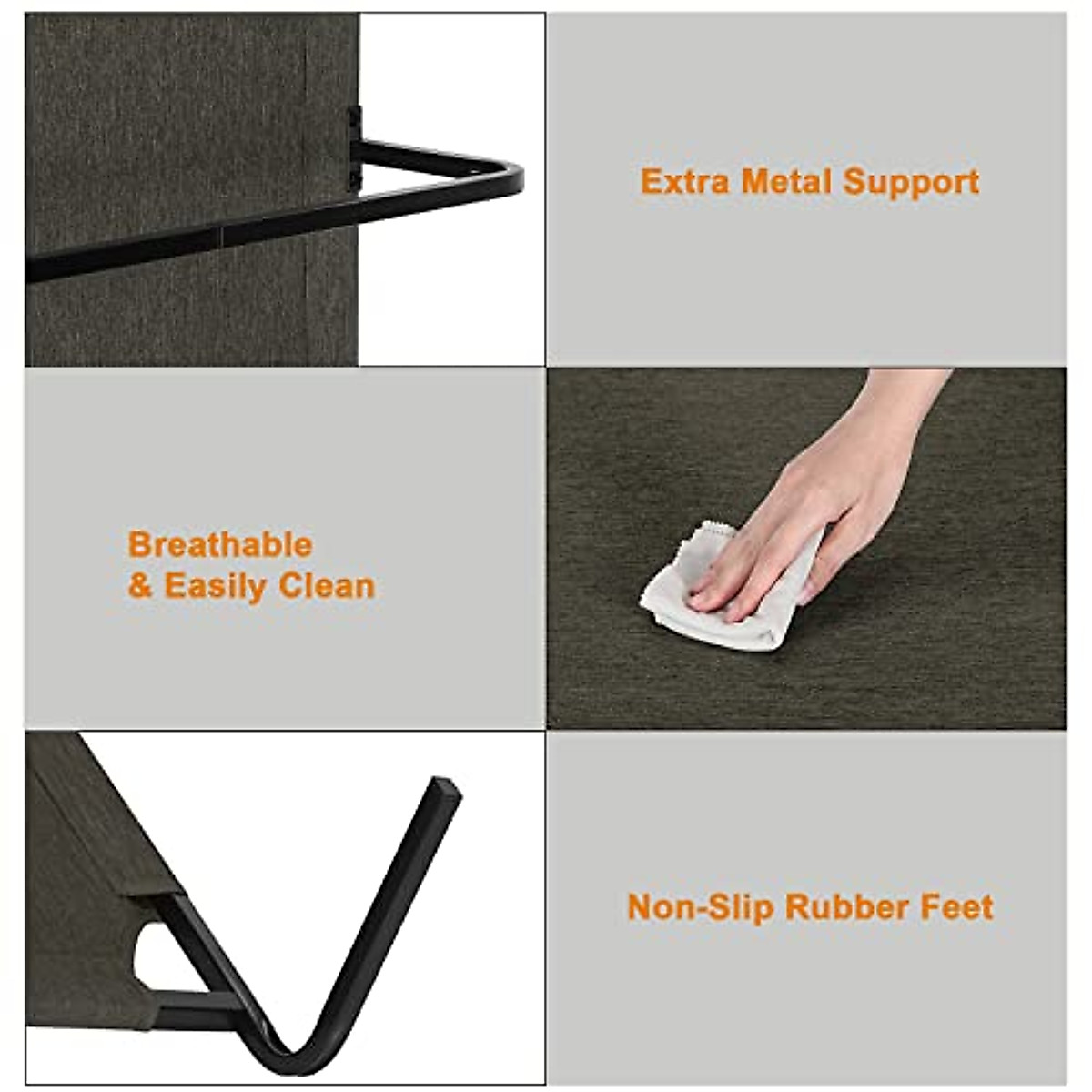 Elevated Dog Bed, Cooling Outdoor Raised Dog Pet Cot for Small Dogs Portable Waterproof Puppy Cots Beds with Washable Mesh for Indoor, Outdoor, 44in, Dark Brown