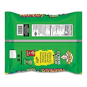 Warheads Extreme Sour Hard Candy 175 Pieces Assorted Flavors - 25 oz bag