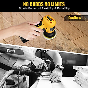 Cordless Polisher & Cleaner Kit, 2Pcs 16.8V 3.0Ah Rechargeable Batteries, 30 Accessories, 3" Mini Cordless Buffer Polisher for Car Detailing, 7000PRM High Speed for Polishing/Sanding/Waxing/Cleaning