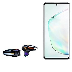 BoxWave Gaming Gear Compatible with Samsung Galaxy S10 Lite - Touchscreen QuickTrigger Auto, Trigger Buttons Autofire Gaming Mobile FPS - Jet Black