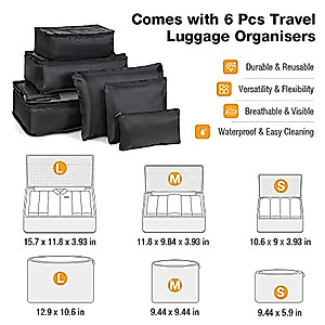 Lekebobor Travel Backpack for Women Men Carry on Backpack Flight Approved 17 Inch Luggage Daypack 40L Business College Weekender Overnight Laptop Backpack with 6 Packing Cubes,Pink