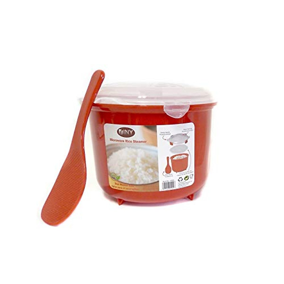 Microwave Rice Steamer Cooker BPA Free 2.6L Red