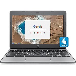 HP Chromebook 11.6in HD Touch Screen with IPS, Celeron N3060 @ 1.6GHz, 4GB RAM, 16GB eMMC, Gray (Renewed)