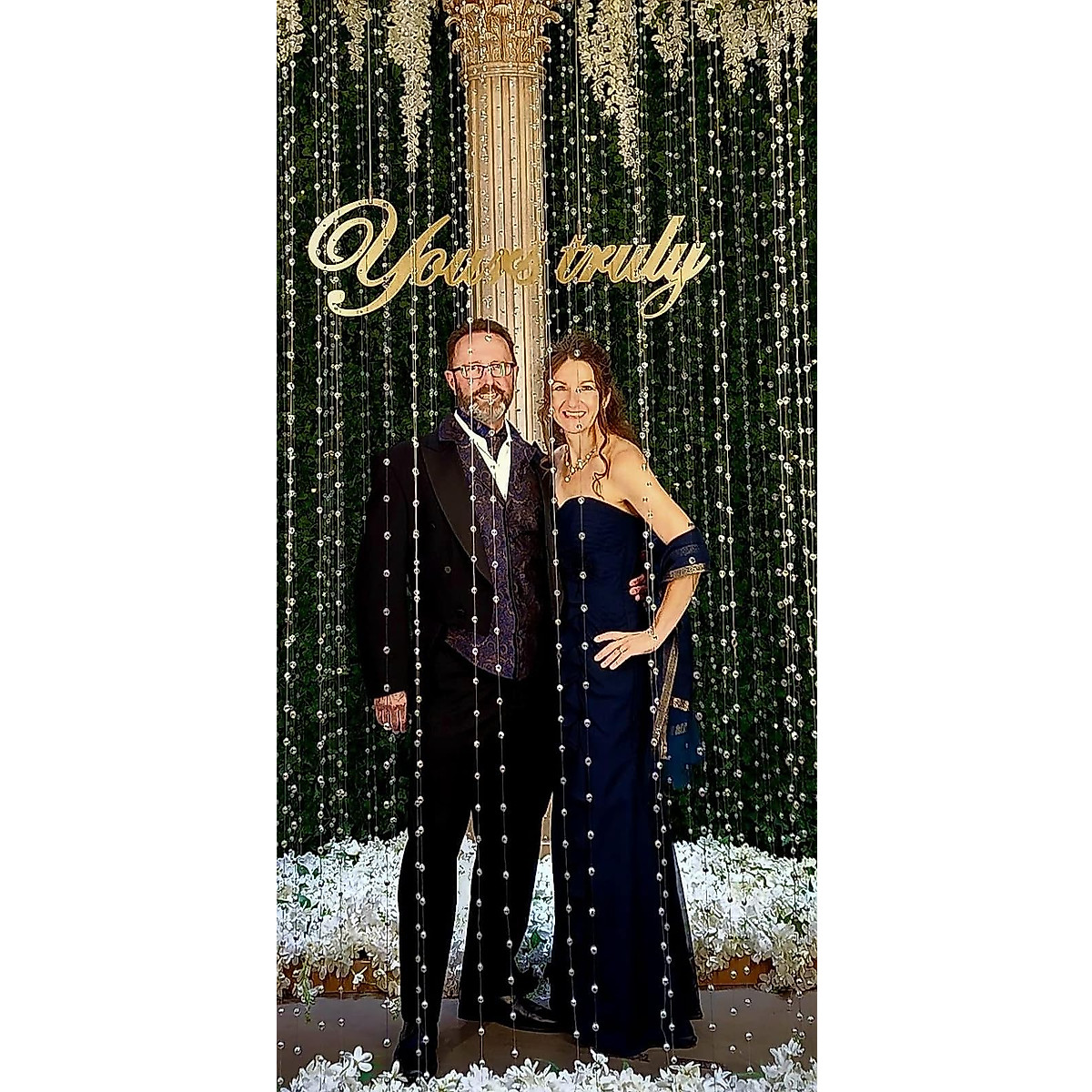 HURESON Lightweight Silk Scarf Elegant Soft Shawls and Wraps for Evening Dresses glitter Scarves for Women for All Seasons (Navy blue)