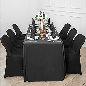 magalo 12 Pack Black Spandex Folding Waterproof Chair Cover, Stretch Chair Cover Protector for Wedding, Party, Dining Banquet and Other Special Events