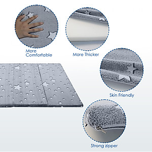 MeMoreCool Kids Floor Futon Mattress Large 6x4 FT, Thicken Foam Tatami Sleeping Pad for Playroom, Foldable Crawling Mat for Children’s Play Area