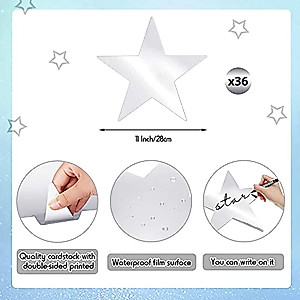 11 Inches Star Cutouts Double Printed Paper Stars Decoration for Wedding Party Supplies(,)