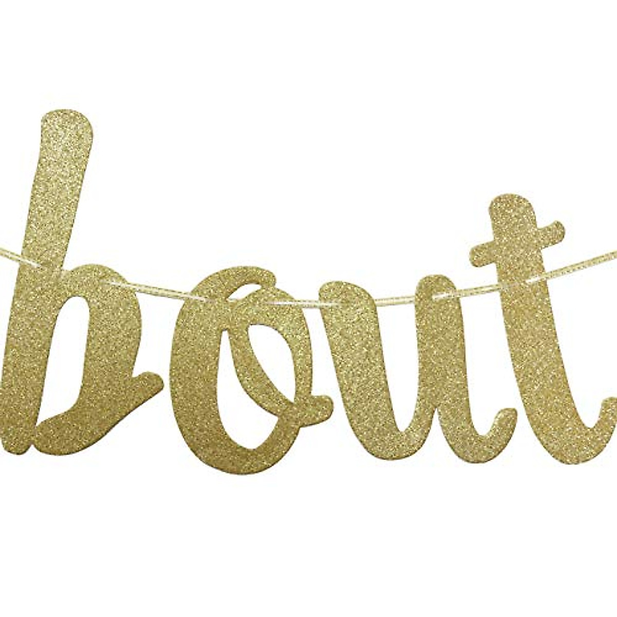 Taco Bout A Baby Gold Glitter Banner Sign Garland for Mexican Fiesta Themed Baby Shower Party Decorations Supplies Cursive Bunting Photo Booth Props