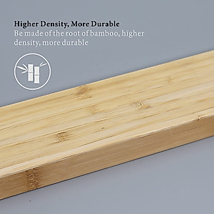 KITCHENDAO Bamboo Magnetic Knife Holder for Wall 17 inch Knife Magnetic Strip Bar Rack- 50% Stronger Magnet - Safe, Secure & Easy Storage Solution for Kitchen Knives, Metal Utensils & More